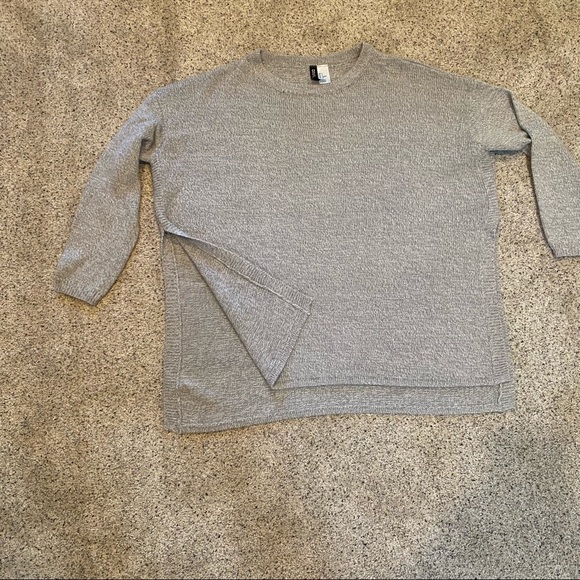 Divided | Sweaters | Like New Condition Marked Gray Split Side Sweater ...